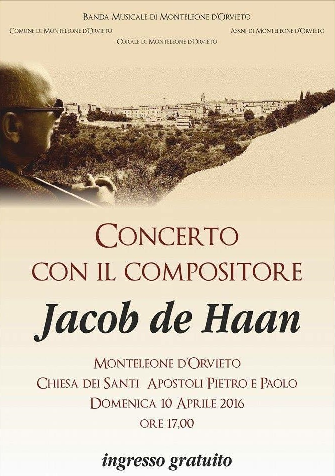 A Monteleone il famoso Jacob de Haan, compositore internazionale per ...