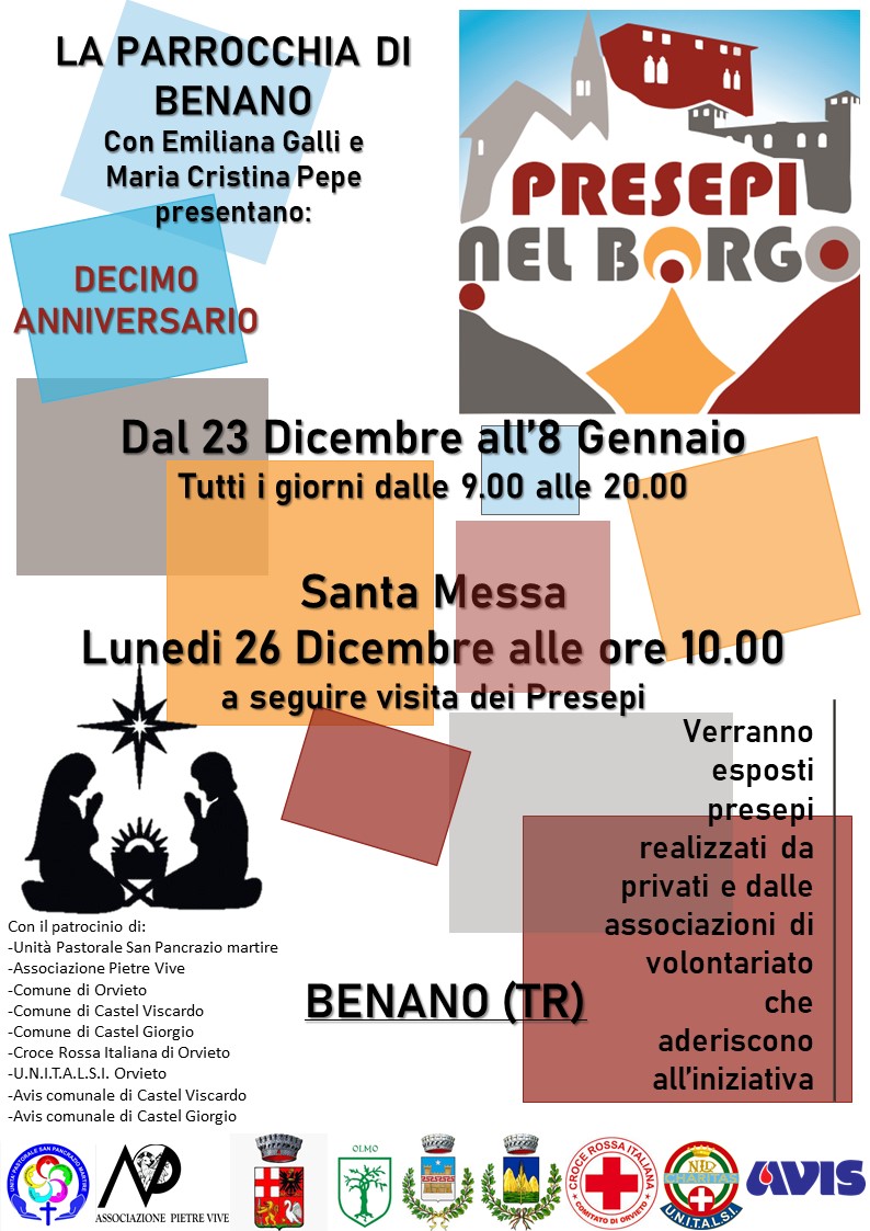 Dieci anni di Presepi: a Benano si rinnova l’omaggio al vero simbolo ...