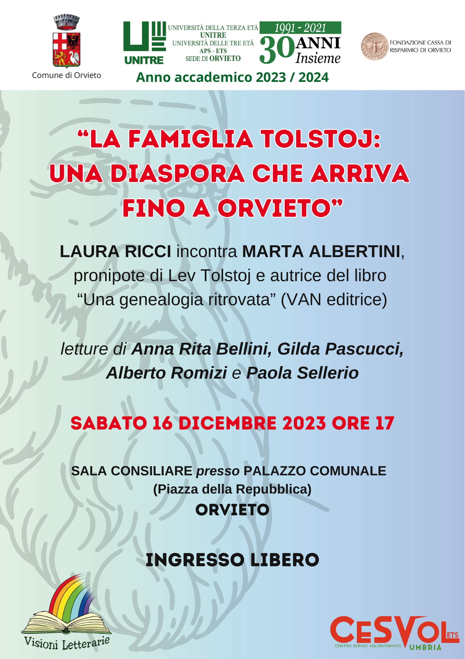 "La Famiglia Tolstoj: una diaspora che arriva fino a Orvieto". Incontro ...