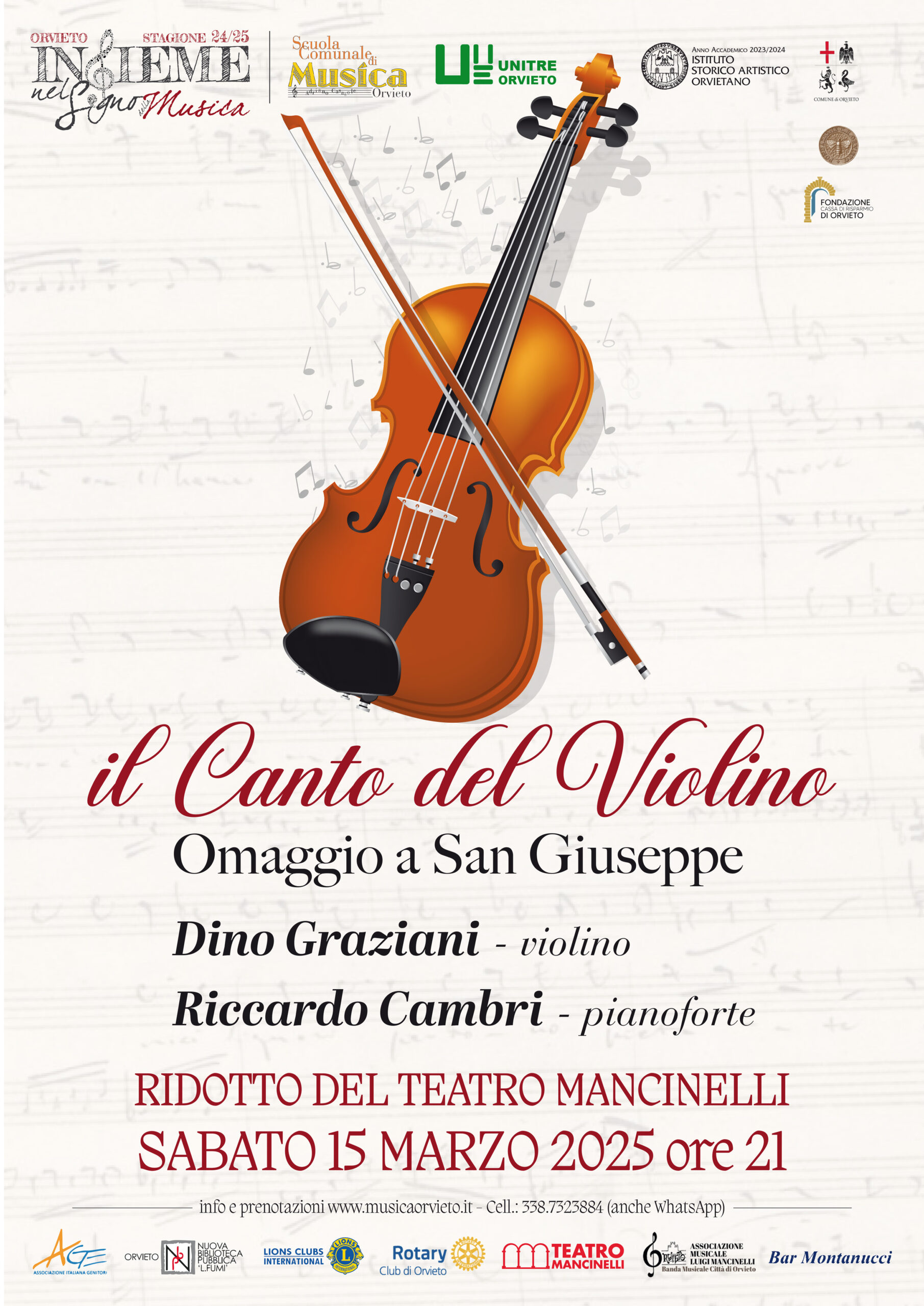 "Il canto del Violino – Omaggio a San Giuseppe": Orvieto si prepara ad ...