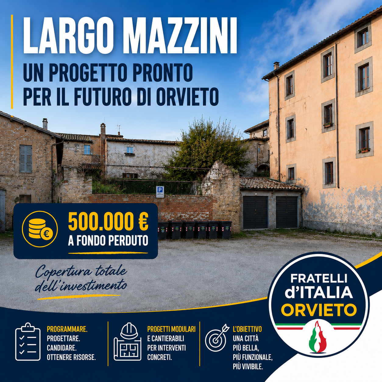 Largo Mazzini, Fdi: "Programmazione, progettazione e risorse per il ...